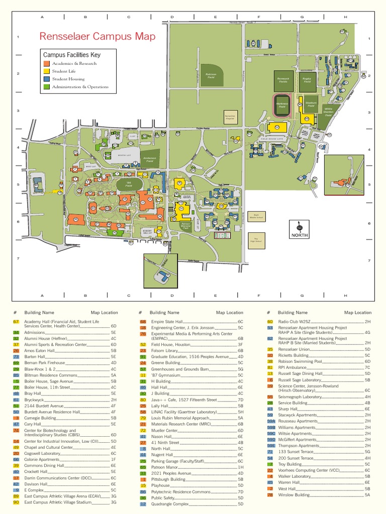 Rpi Campus Map 2010 | PDF