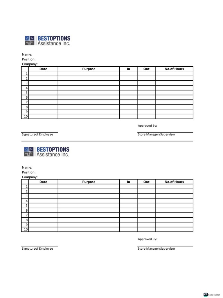 Ot Form | PDF