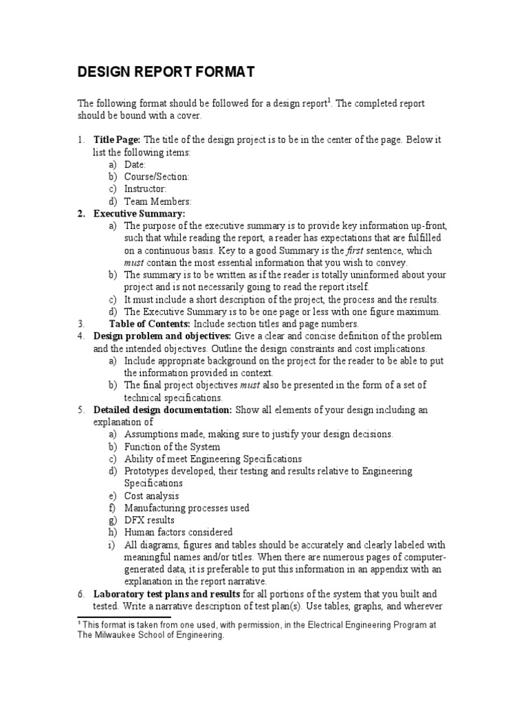 Design Report Format Guidelines | PDF | Analog To Digital Converter ...