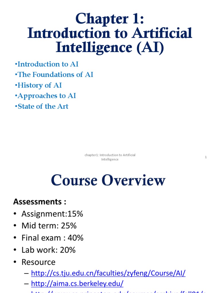 Chapter 1 Arrtificial Inteeligence | PDF | Artificial Intelligence ...