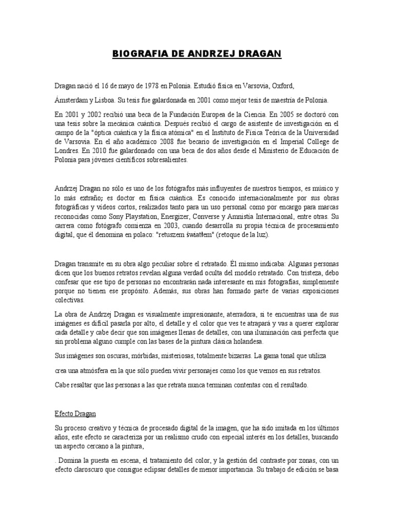 Biografia de Andrzej Dragan | PDF | Física | Polonia