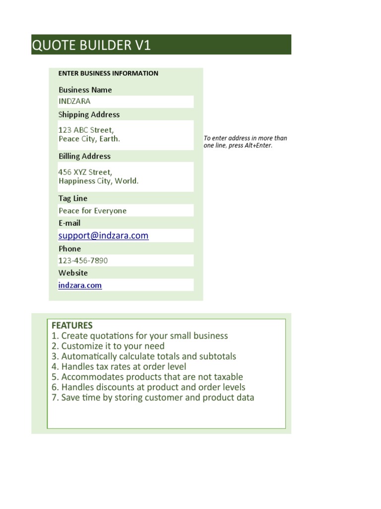 Sales Quotation Template v1 Sample | PDF | Taxes