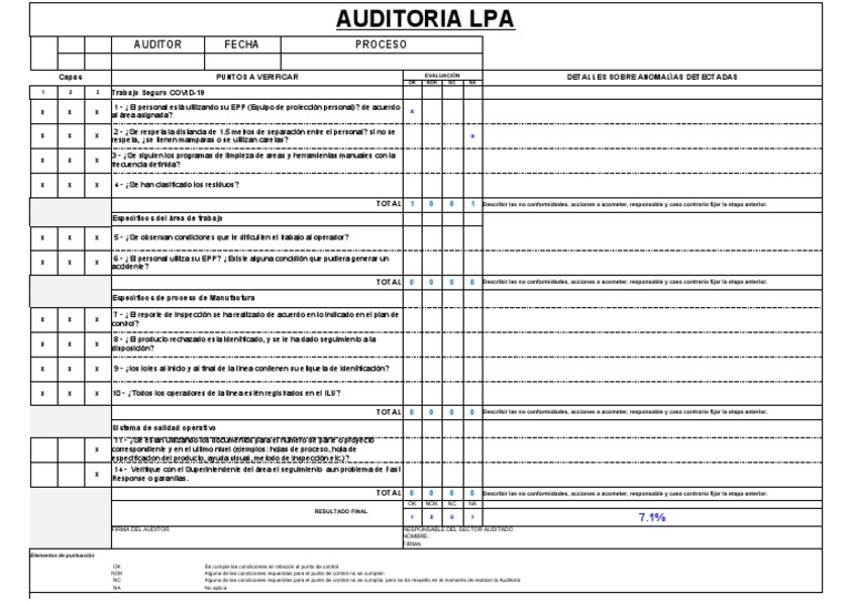 Checklist Auditorias LPA | PDF | Informática