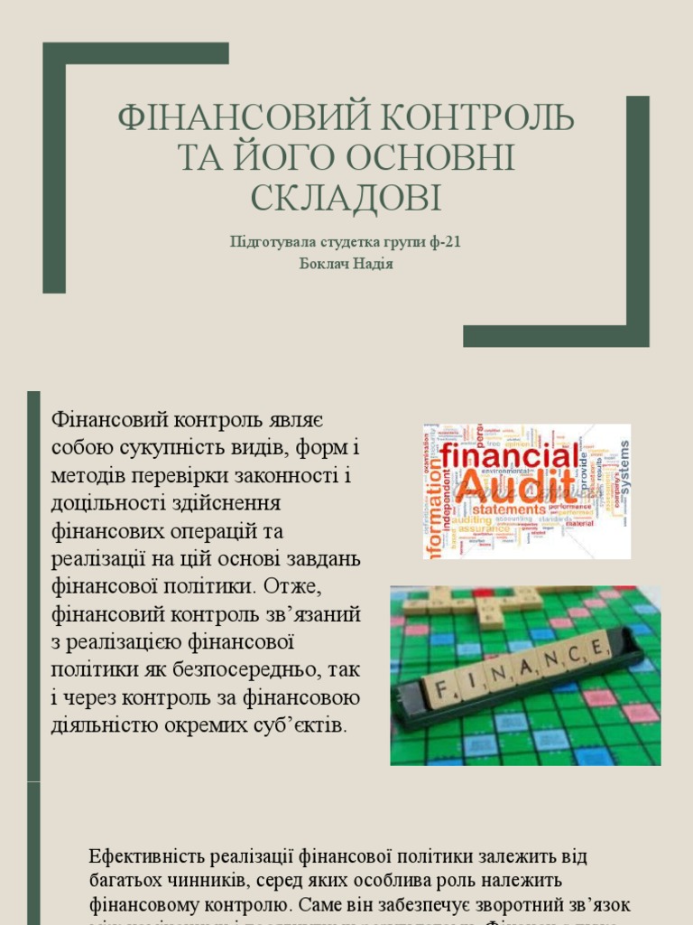 Фінансовий контроль та його основні складові Pdf
