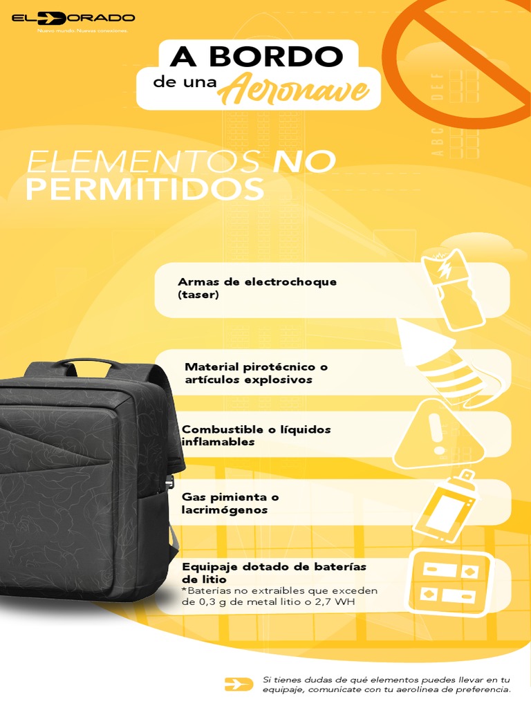 Elementos Prohibidos A Bordo de Una Aeronave | PDF