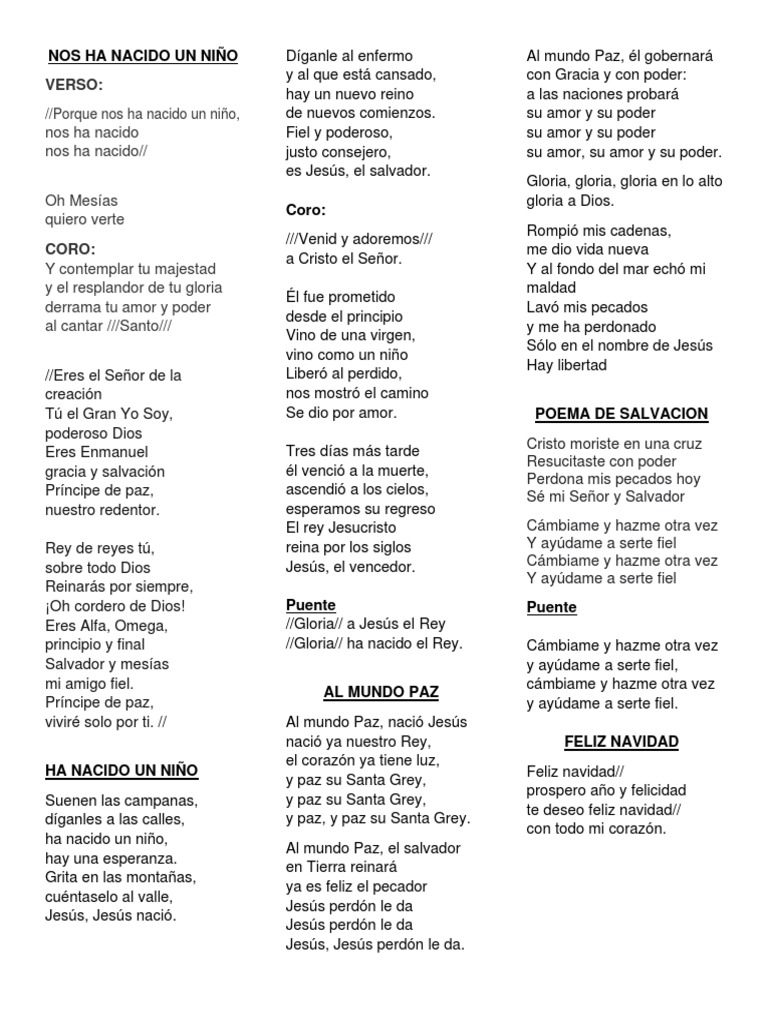 Letra Canciones Posada | PDF | Salvación | Cristo (título)