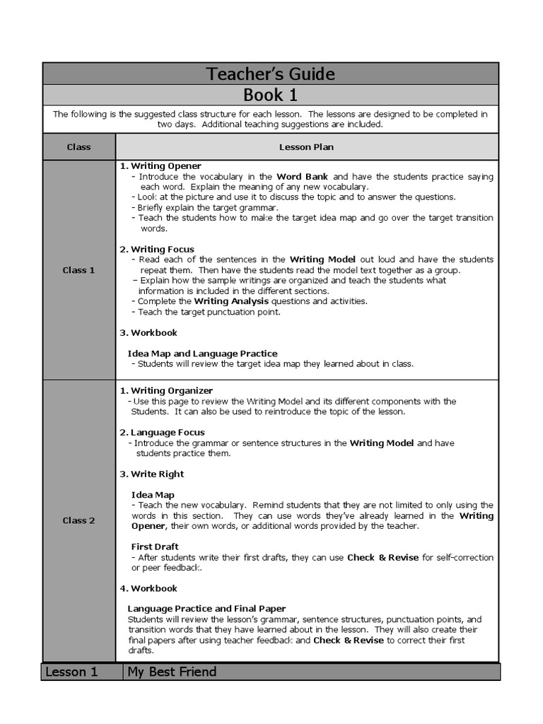 Beginner Writing Lesson Guide | PDF | Verb | Sweater