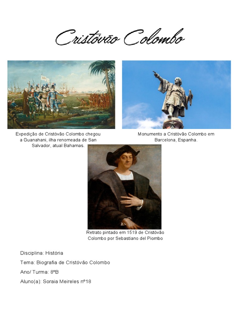 Cristóvão Colombo | PDF | Cristóvão Colombo | Era dos Descobrimentos