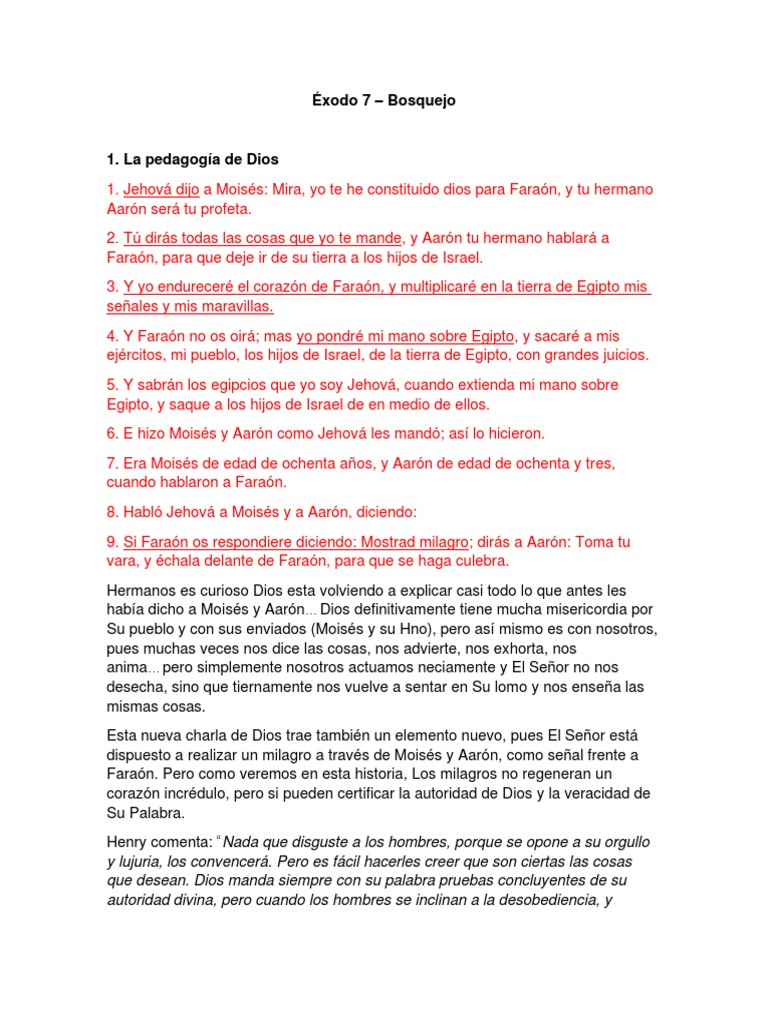 Éxodo 7 - 22jun2020 | PDF | Moisés | Aaron