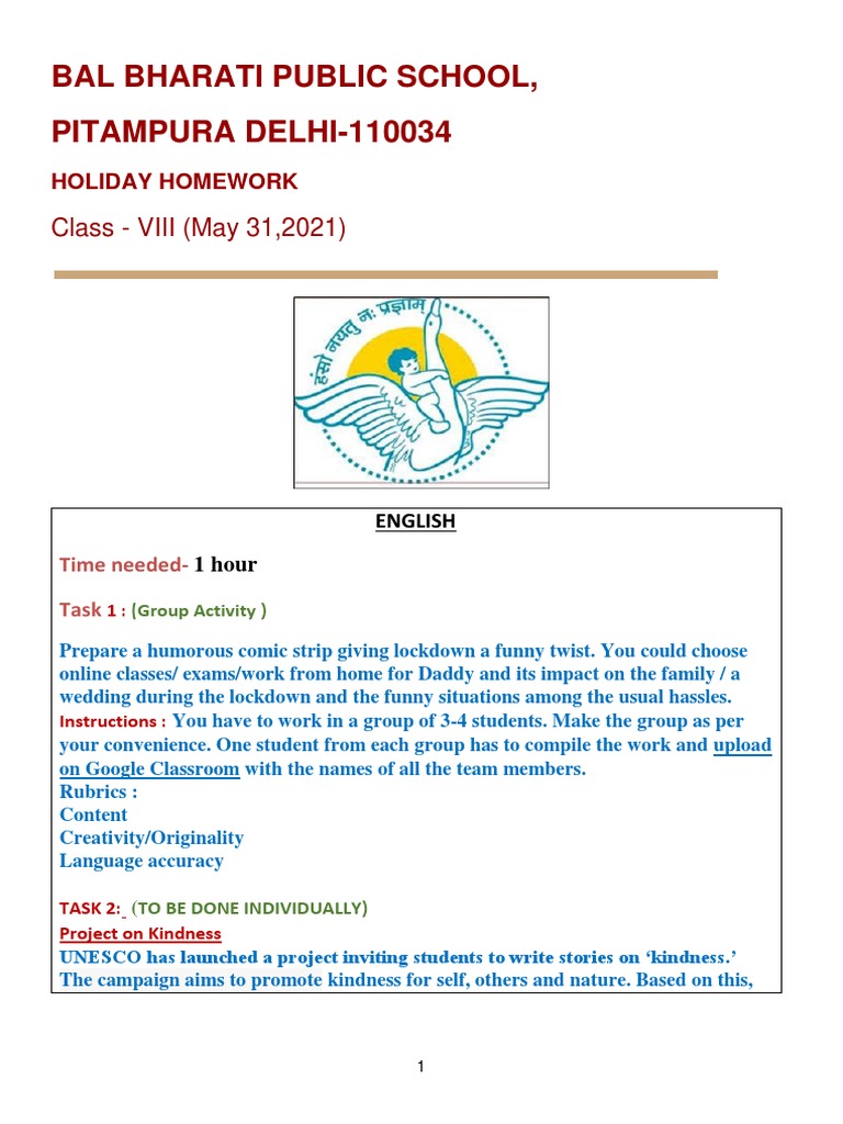 Class VIII HHW Week-5 | PDF