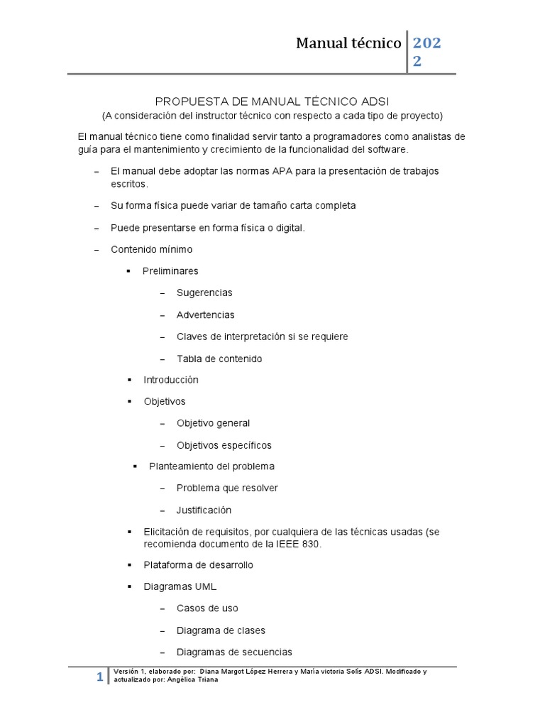 Plantilla Manual Técnico Genérico v2 | PDF | Software | Informática