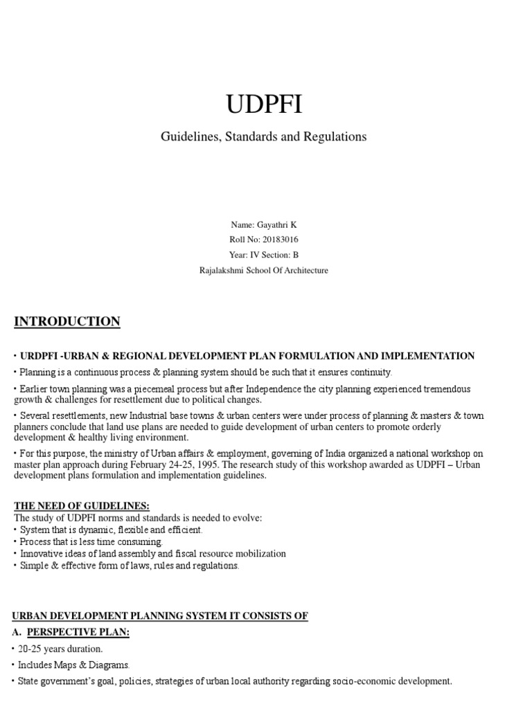 Udpfi PDF | PDF | City | Urban Planning