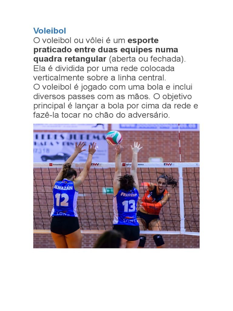 Voleibol Trabalho | PDF