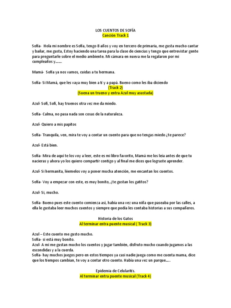 Los Cuentos de Sofía | PDF