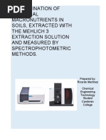 Mehlich 3 Extractable Elements | PDF | Filtration | Spectrophotometry