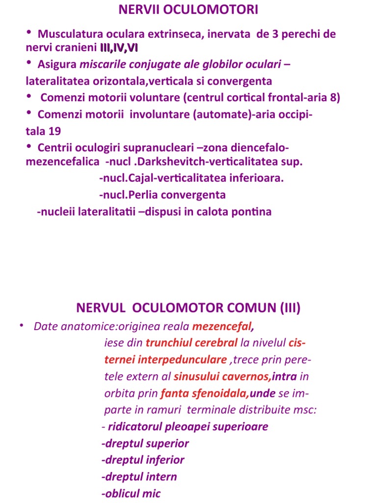 Nervii Oculomotori | PDF