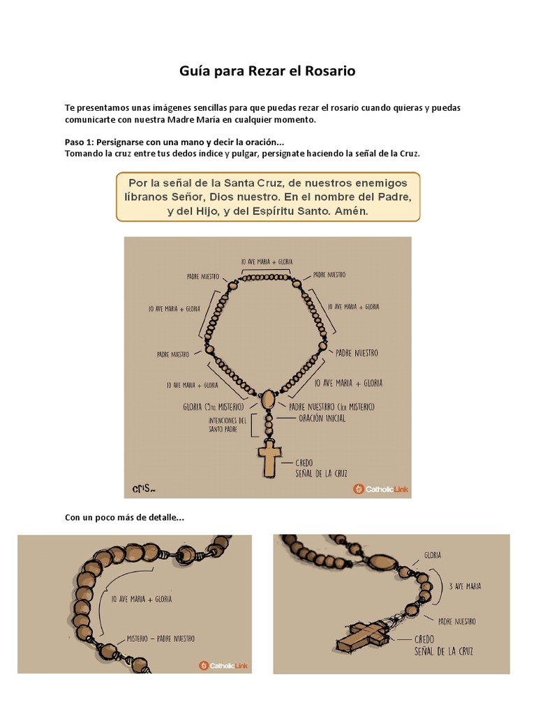 Guía para Rezar El Rosario | PDF | Rosario | Oración