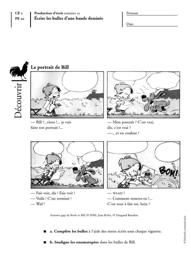 Bande Dessinée À Compléter | PDF