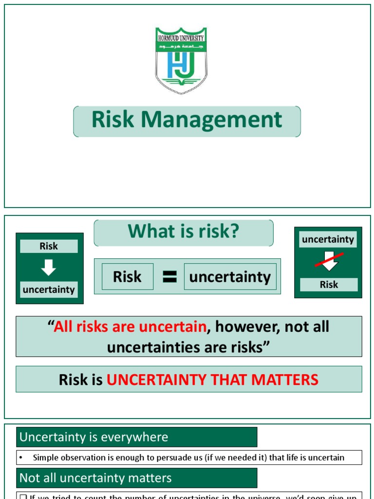 Risk Management - Strategy | PDF | Risk | Uncertainty
