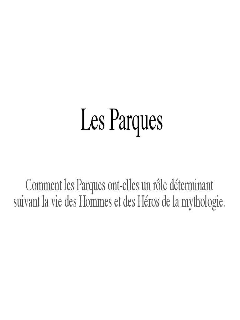 Les Parques | PDF | Jeunes adultes