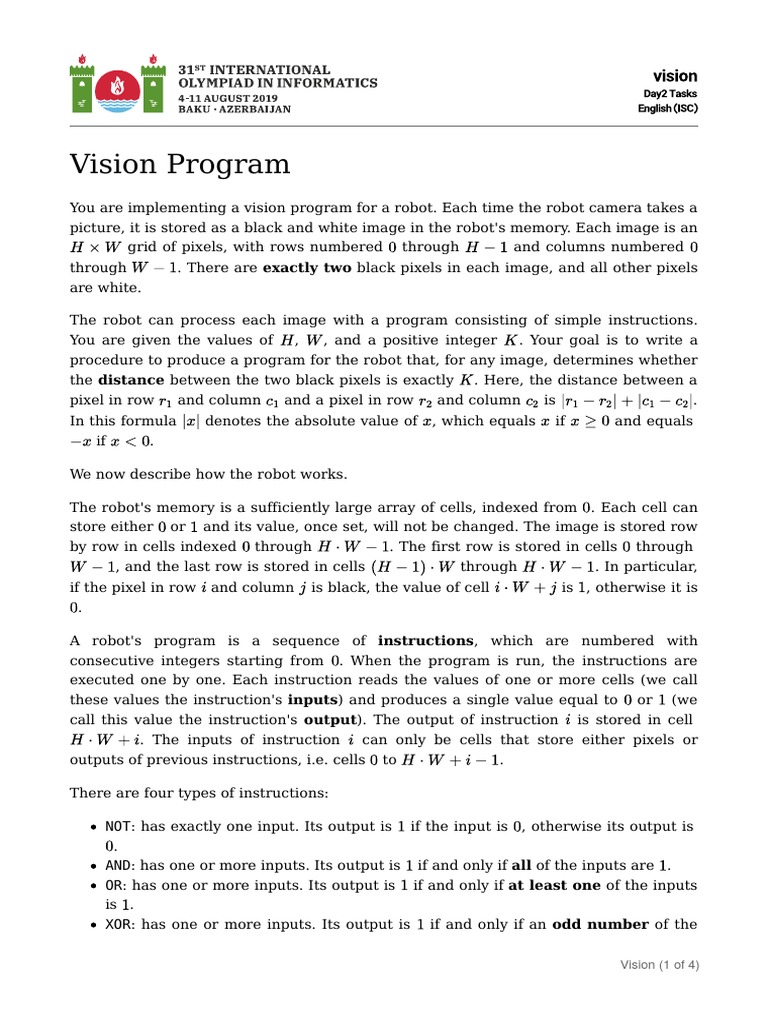 Ioi 2019 Problem 5 | PDF | Pixel | Integer (Computer Science)