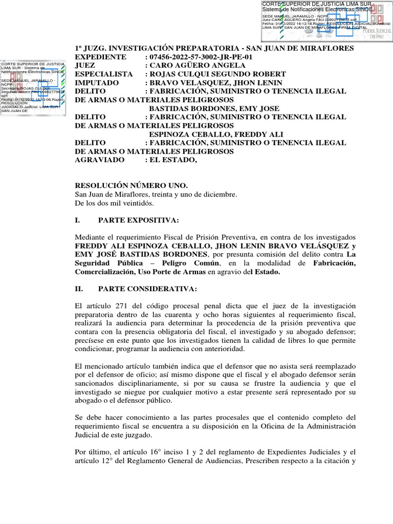 Res Nro Uno Exp. 7456-2022-57 | PDF | Ley común | Ley Pública