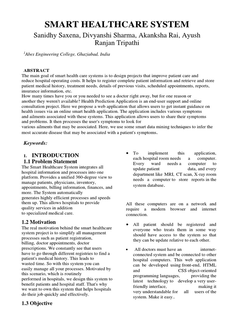 Smart healthcare system streamlines patient care | PDF | Java (Software ...