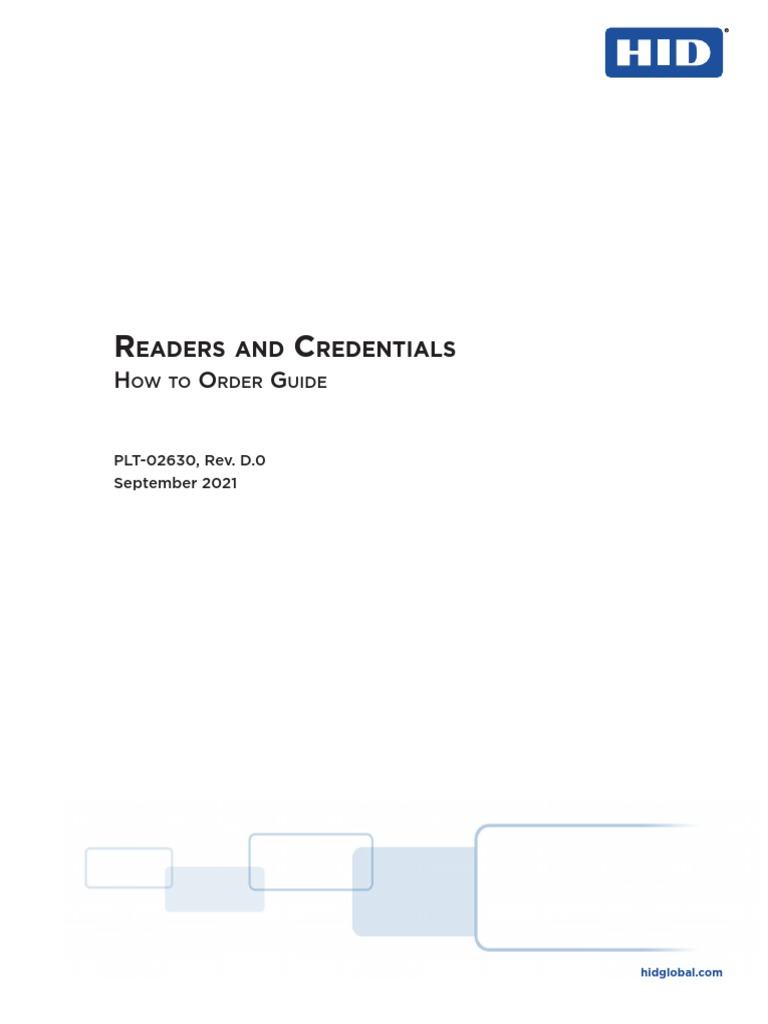 HID Readers-And-Credentials-Htog - 0 | PDF | Computer Access Control ...