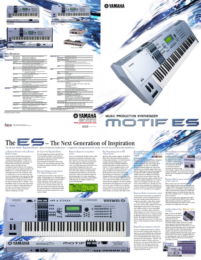 MOTIF ES Catalogue | PDF | Synthesizer | Information And Communications ...