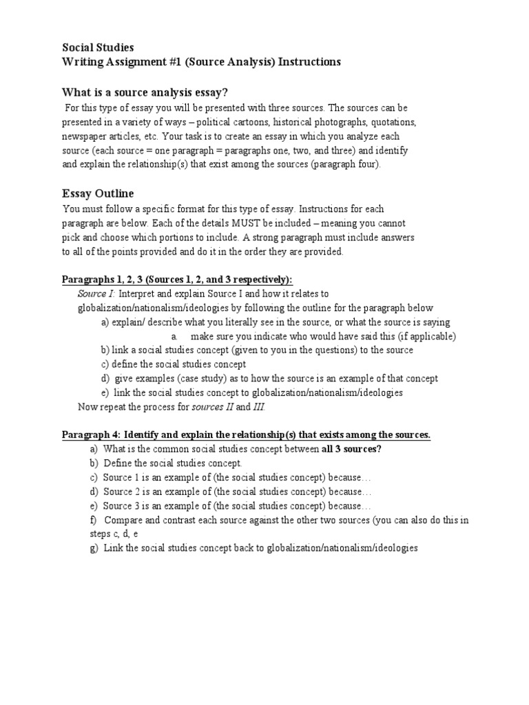 Source Analysis - How To | PDF | Essays | Ideologies
