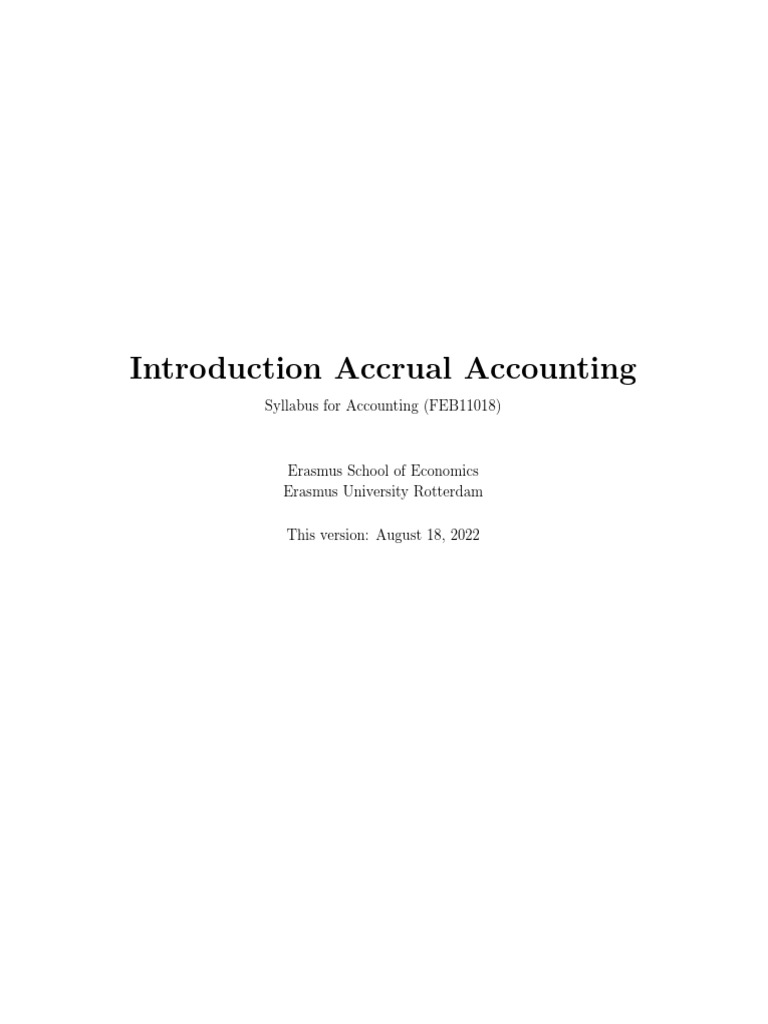Introduction Accrual Accounting PDF | PDF | Balance Sheet | Equity (Finance)
