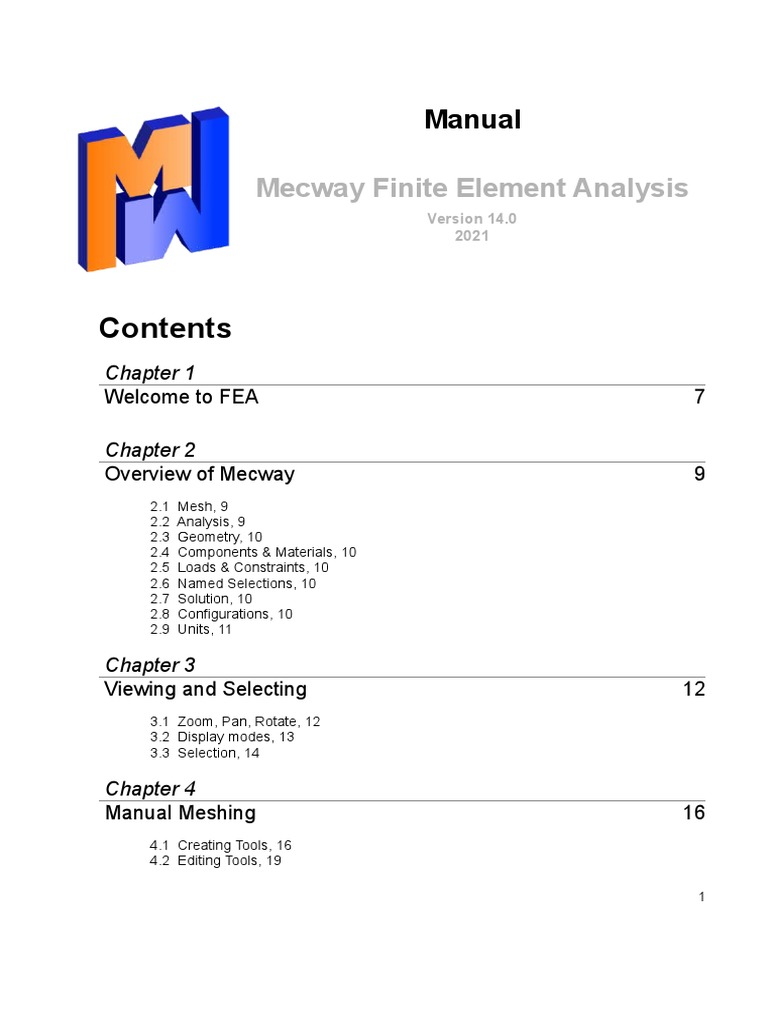 Manuale Mecway | PDF | Finite Element Method | Stress (Mechanics)