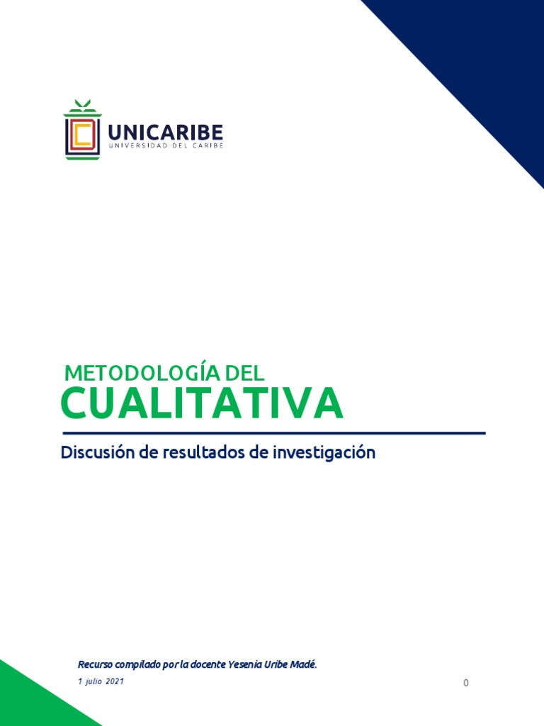 Análisis y discusión de resultados de investigación cualitativa | PDF ...