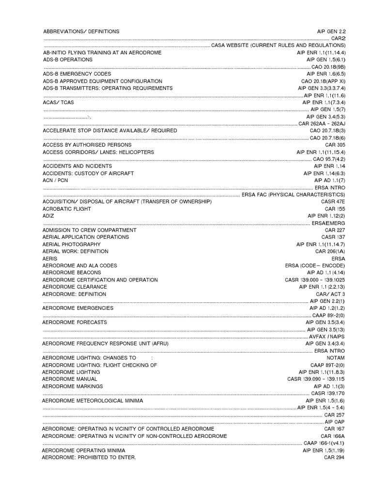 CPL Law Index | PDF | Air Traffic Control | Aviation