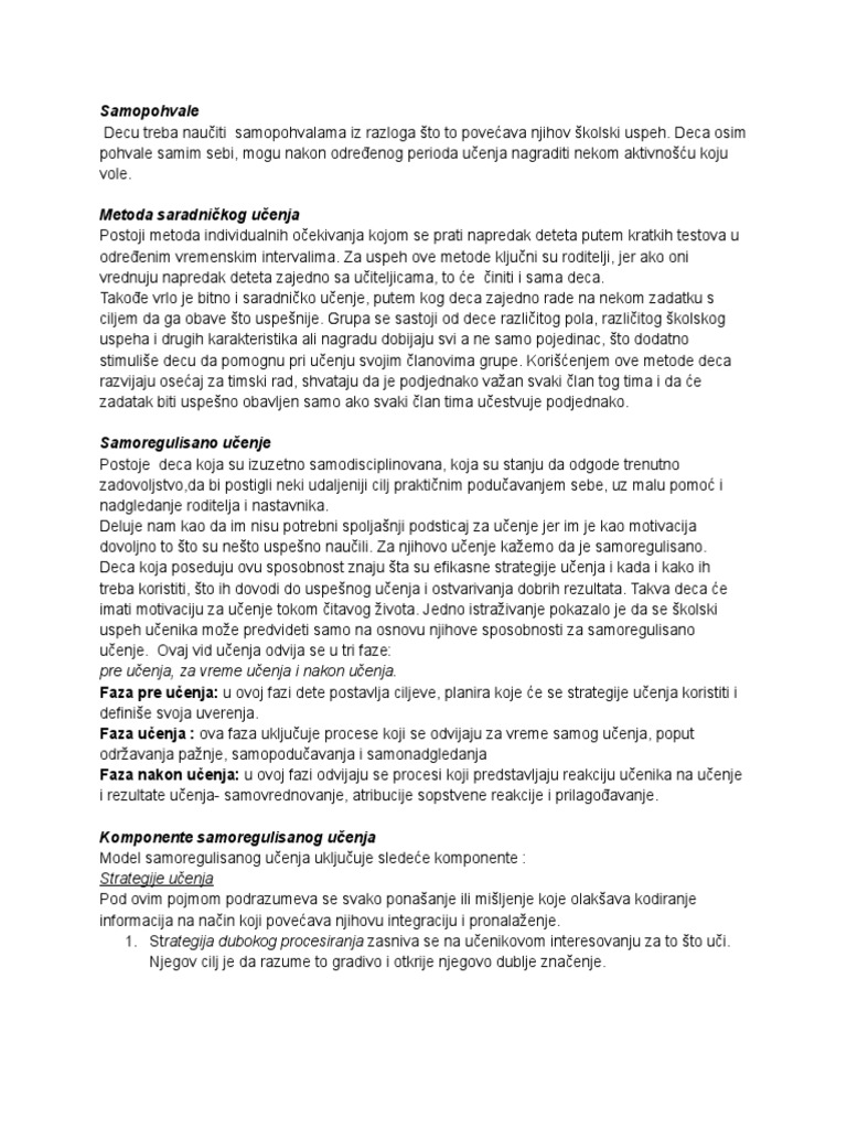 Pedagoška Psihologija | PDF