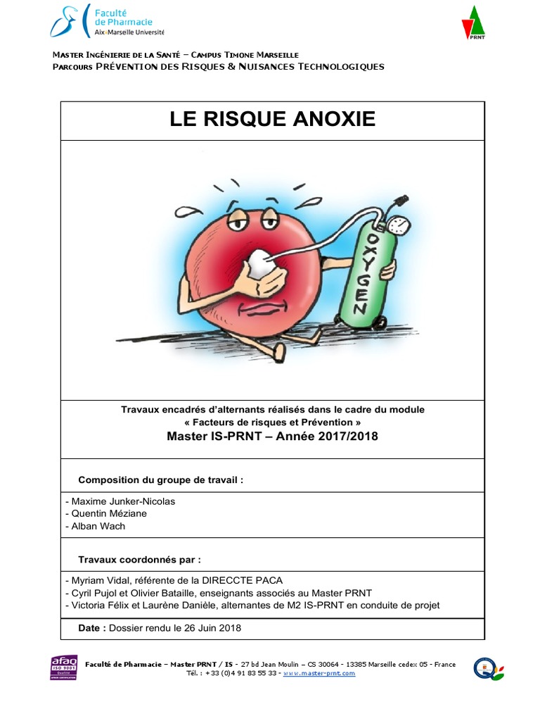 Risque d'Anoxie en Espaces Confinés | PDF | Prophylaxie | Risque