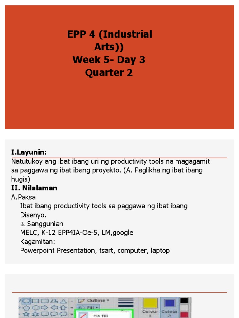 EPP 4 QTR 2 WEEK 5 DAY 3 Industriak Arts | PDF