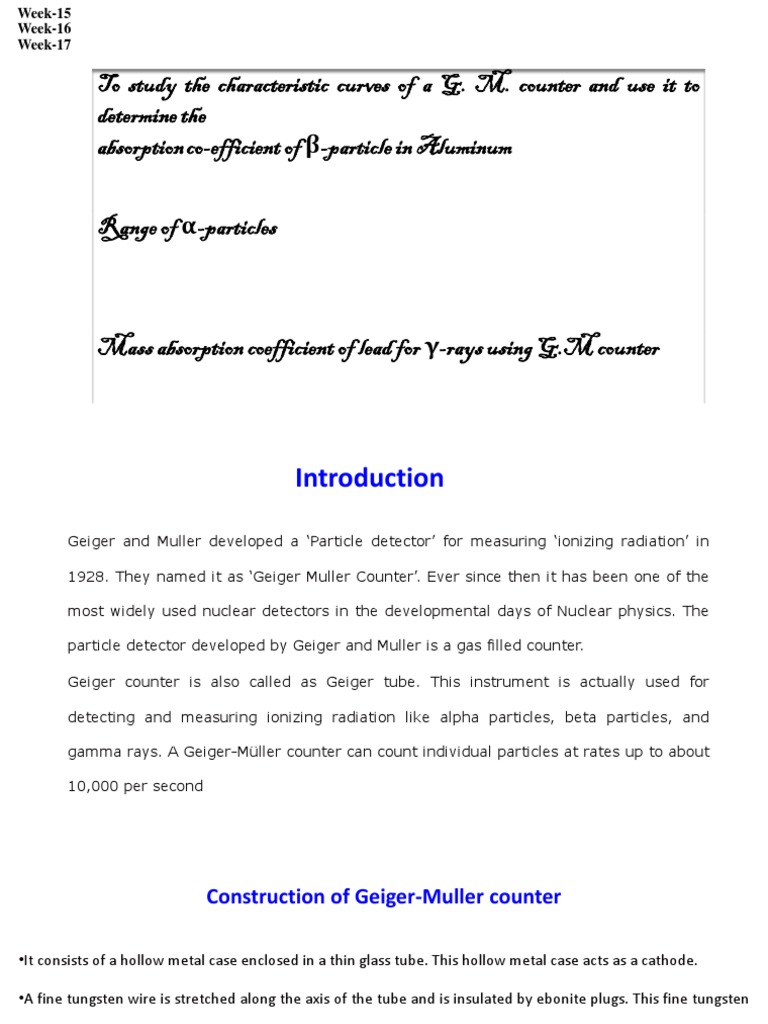 GM Counter | Download Free PDF | Vacuum Tube | Materials