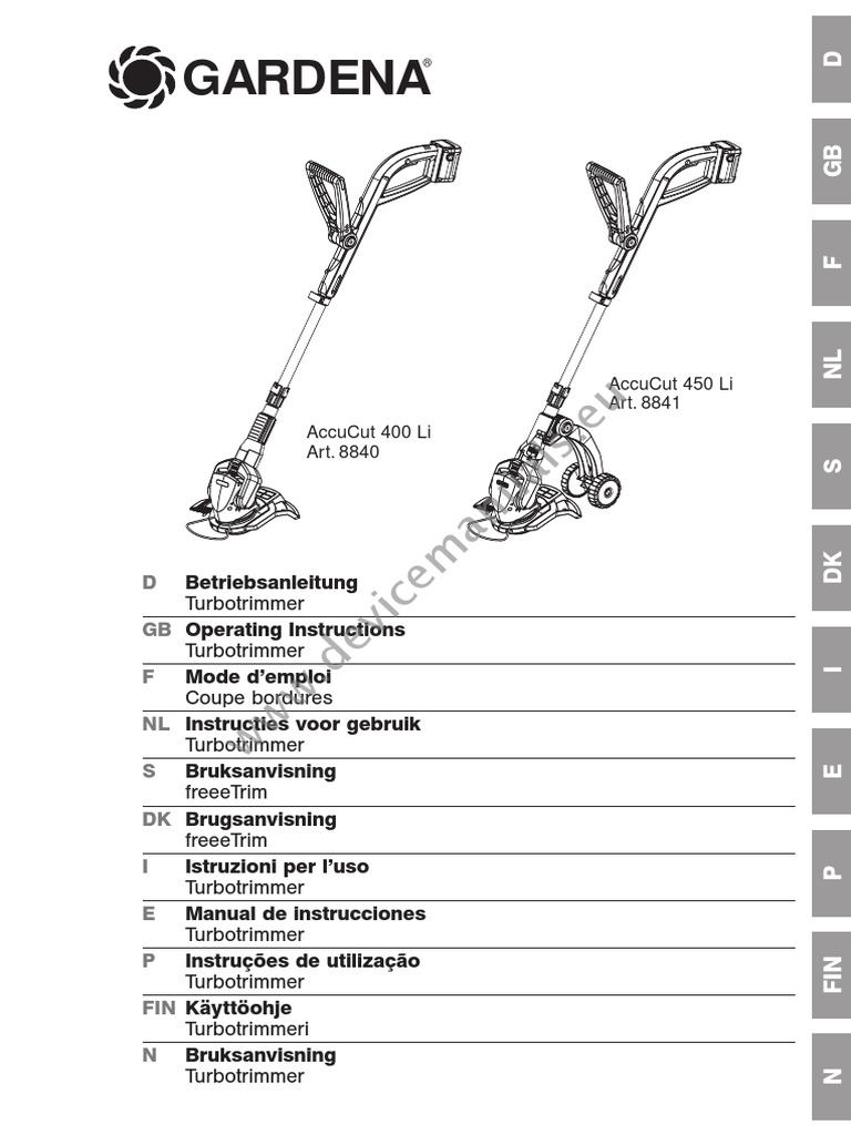 Turbotrimmer AccuCut 400 Li | PDF | Battery Charger | Rechargeable Battery