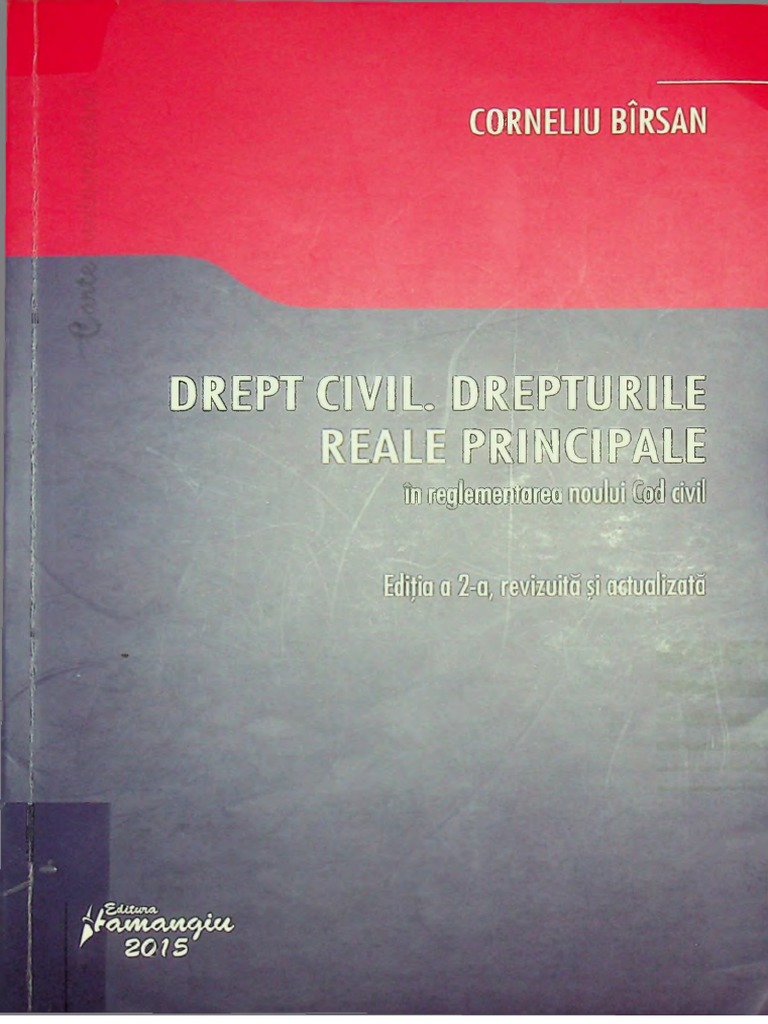 Drept Civil Drepturile Reale Principale | PDF