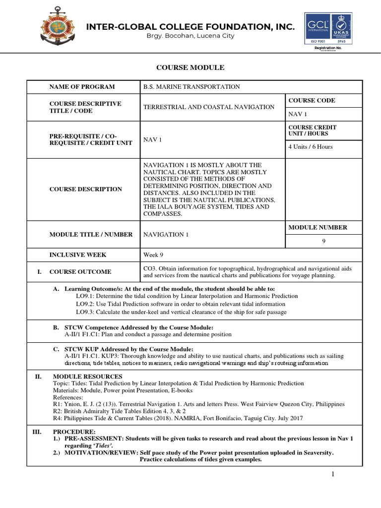 Week 9 Module | PDF | Tide | Earth Sciences