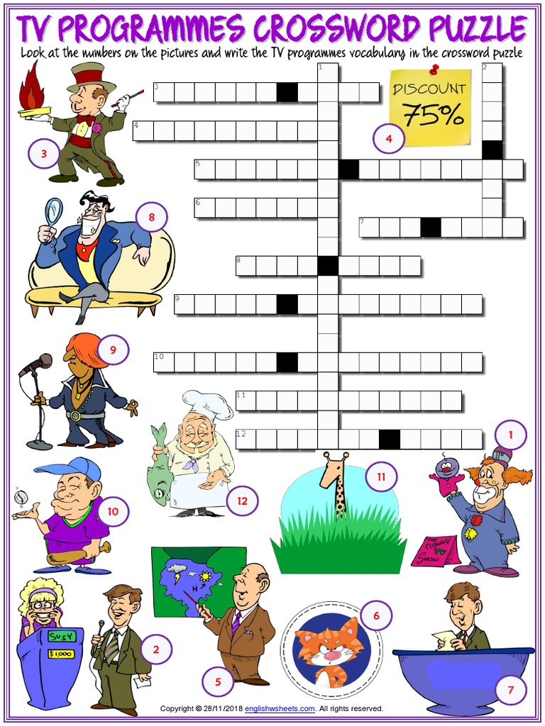 TV Programmes - Crossword Puzzle | PDF