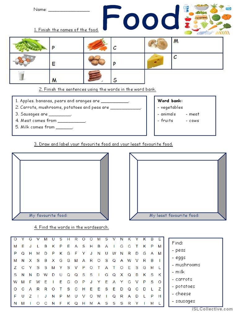 Foods and Sentences: Classifying Common Food Items and Completing ...