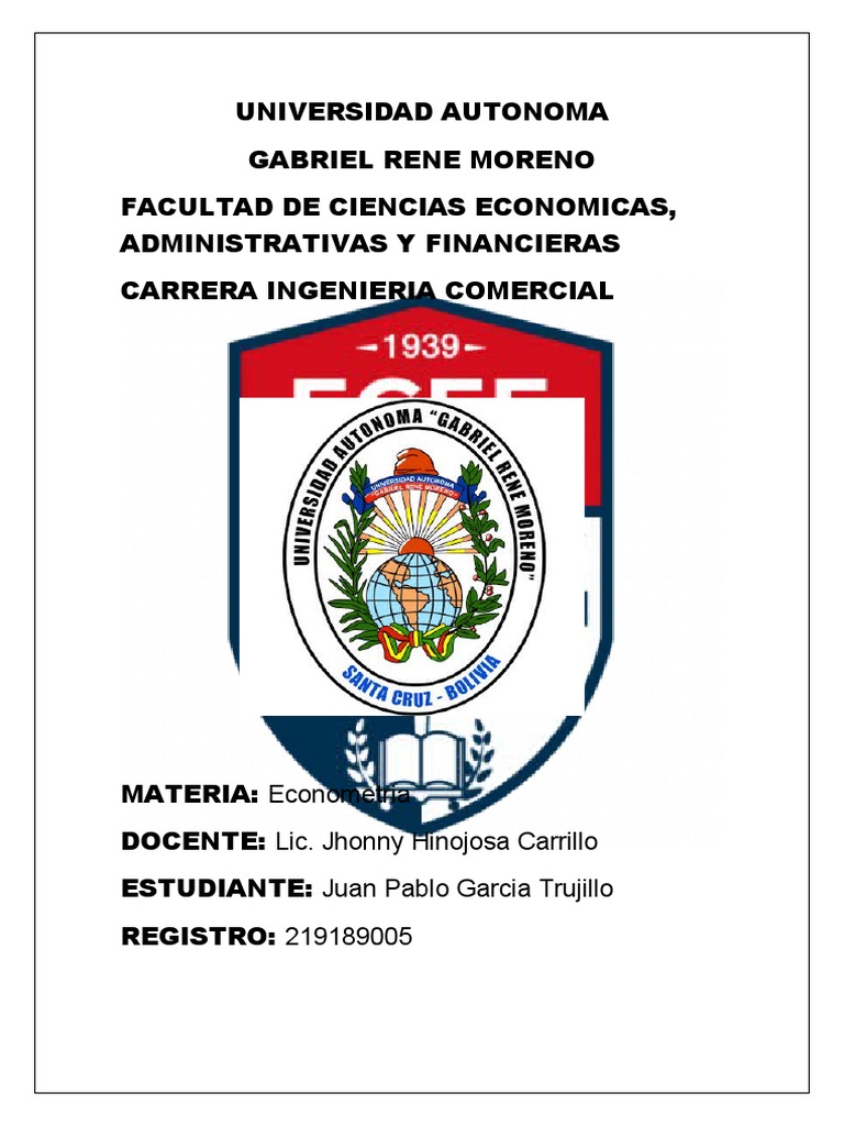 Trabajo Final Econometria | PDF | Econometría | Investigación cuantitativa