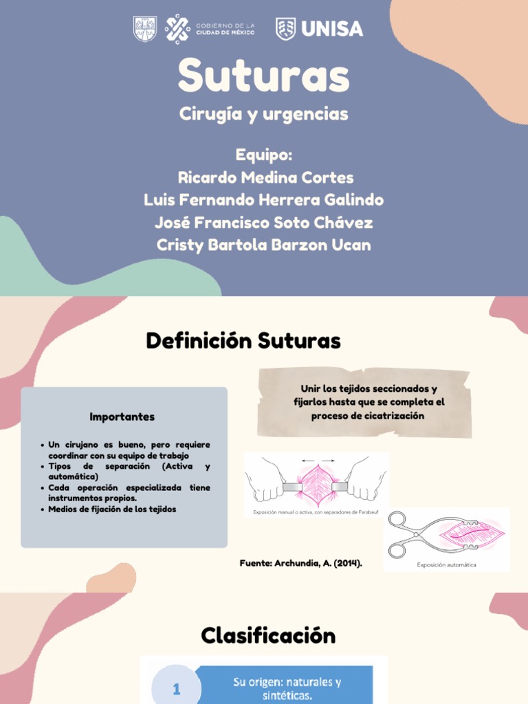 Suturas | PDF | Sutura Quirúrgica | Acero