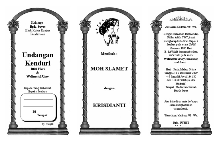 Undangan 3 Kolom | PDF