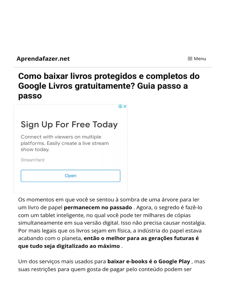 Como Baixar Livros Protegidos E Completos Do Google Livros
