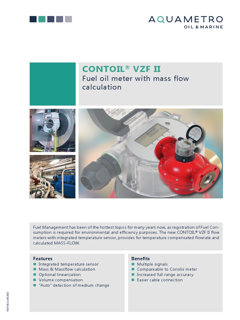 Contoil VZF II | PDF | Flow Measurement | Equipment