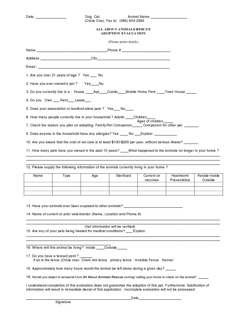 Adoptionevaluation | PDF