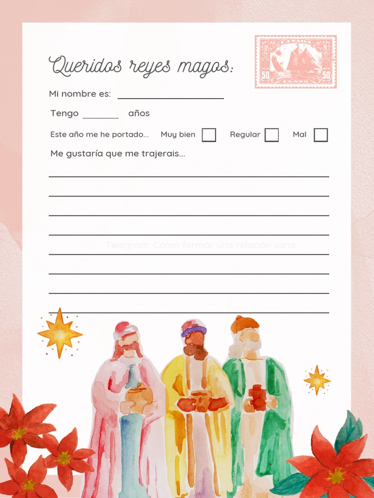 Carta Reyes Magos Rosa | PDF